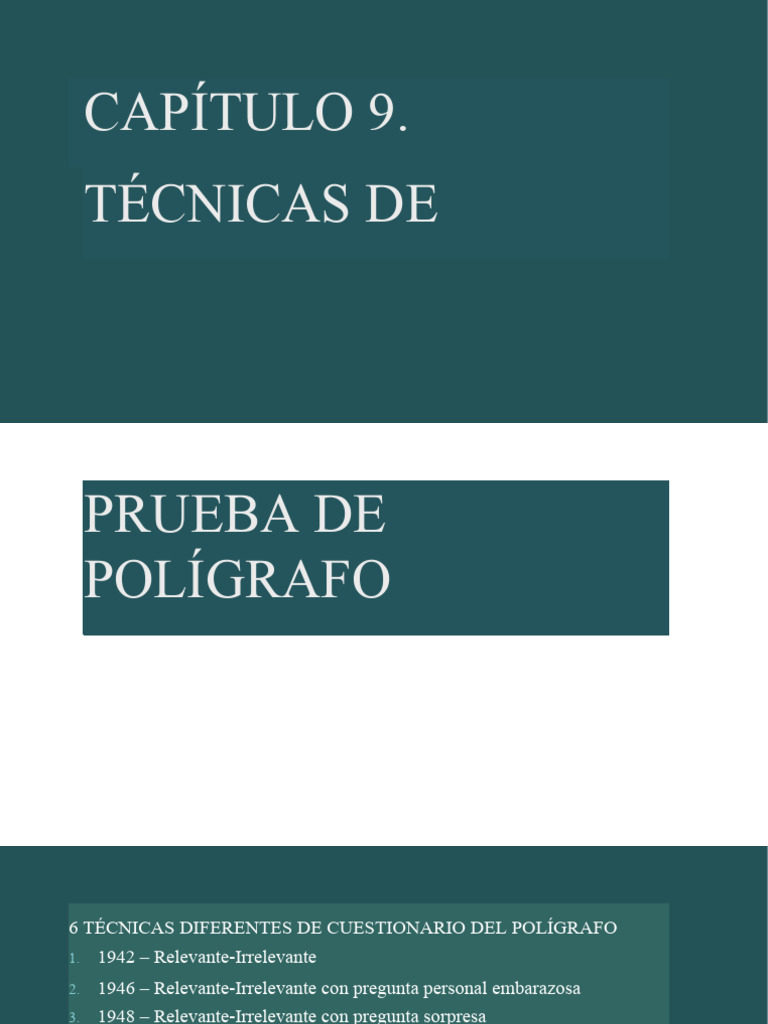 Forense 34 Tema final 1 | PDF | Polígrafo