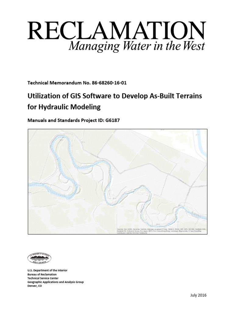 USBR - TM86 - Utilization of GIS Software To Develop As-Built Terrains ...