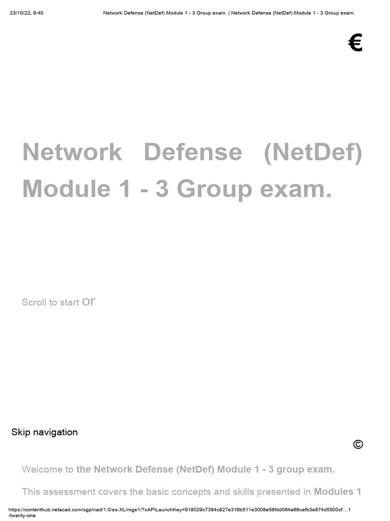 Network Defense (NetDef) Module 1 - 3 Group Exam. - Network Defense ...