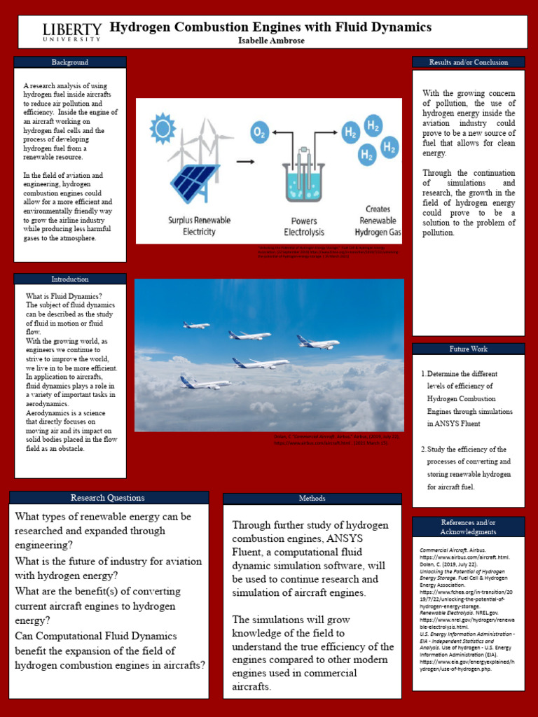 Isabelle Ambrose Hydrogen Combustion Research Poster | PDF | Engines ...