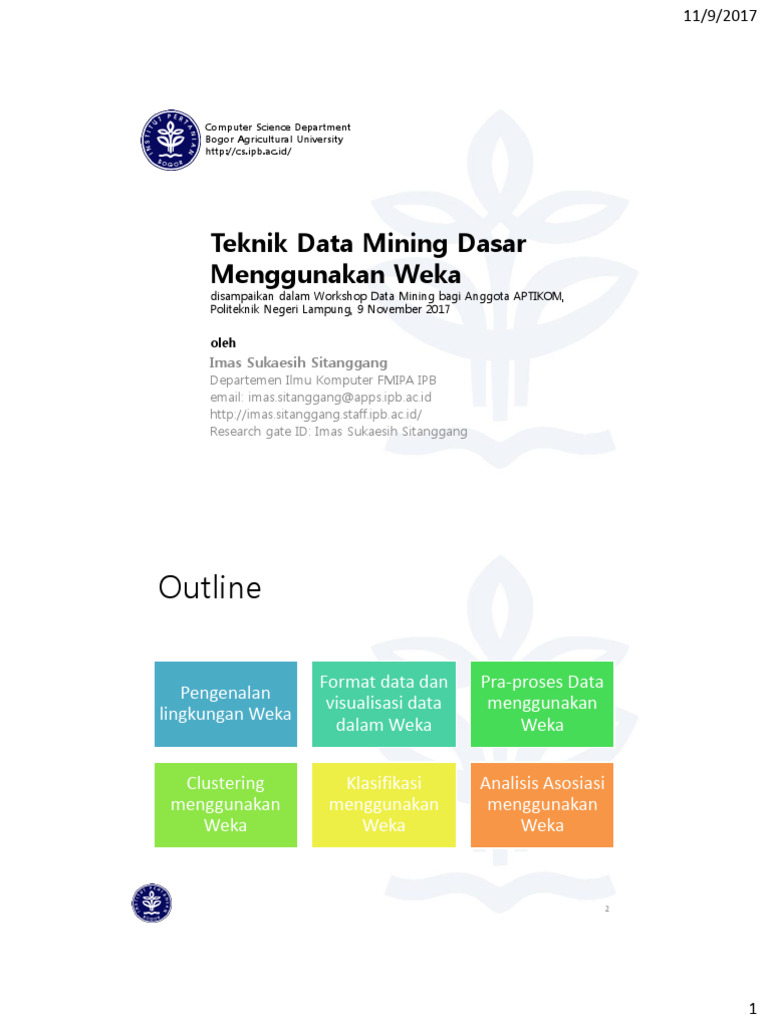 Teknik Data Mining Dasar Menggunakan Weka | PDF | Seni | Komputer