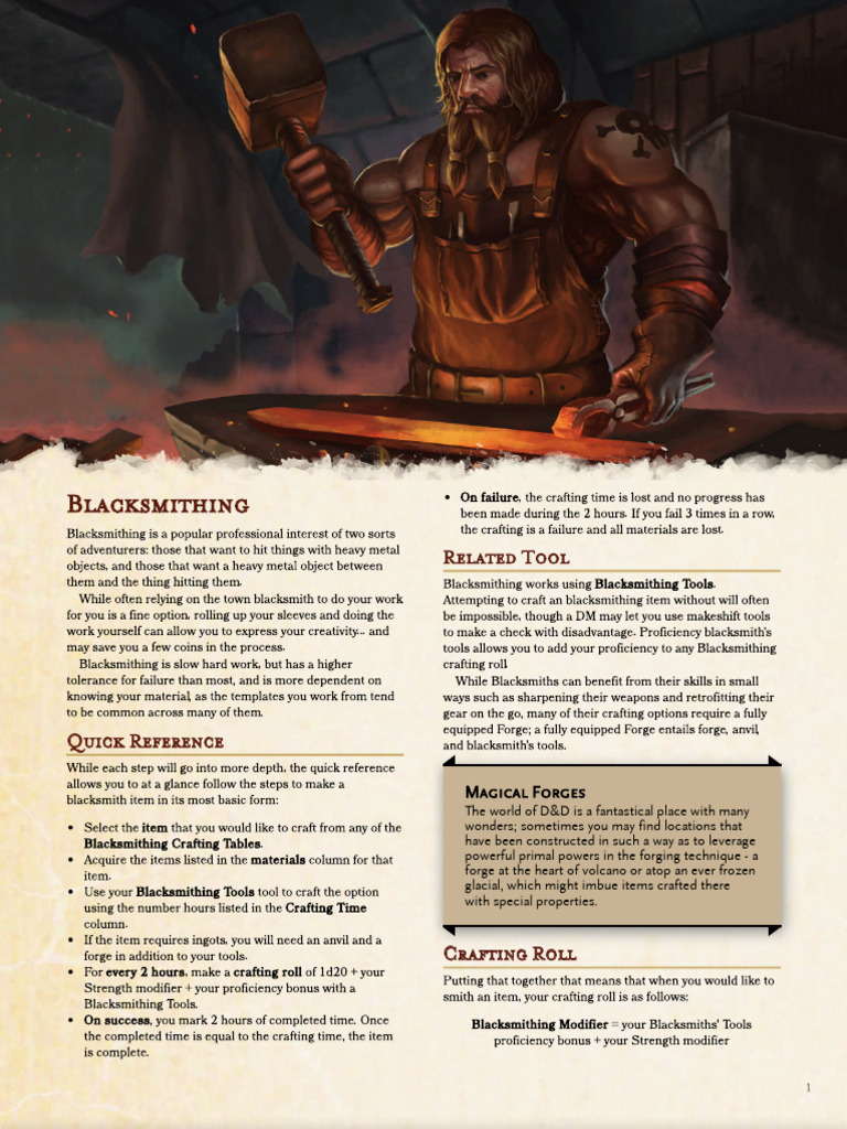 Blacksmithing Standalone Preview | PDF | Blacksmith | Forge