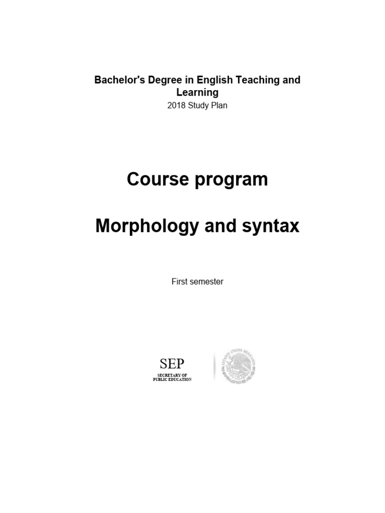PDF Morphology and Syntax | PDF | Cognitive Science | Linguistics