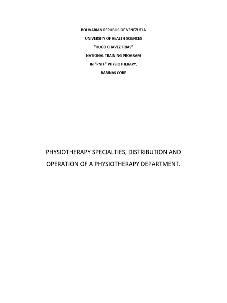 Physiotherapy Organization Chart | PDF | Physical Therapy | Diseases ...