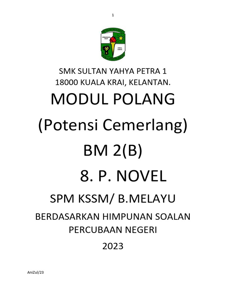 H. Bm2 (b8) Modul Polang Percubaan SPM 2023 | PDF