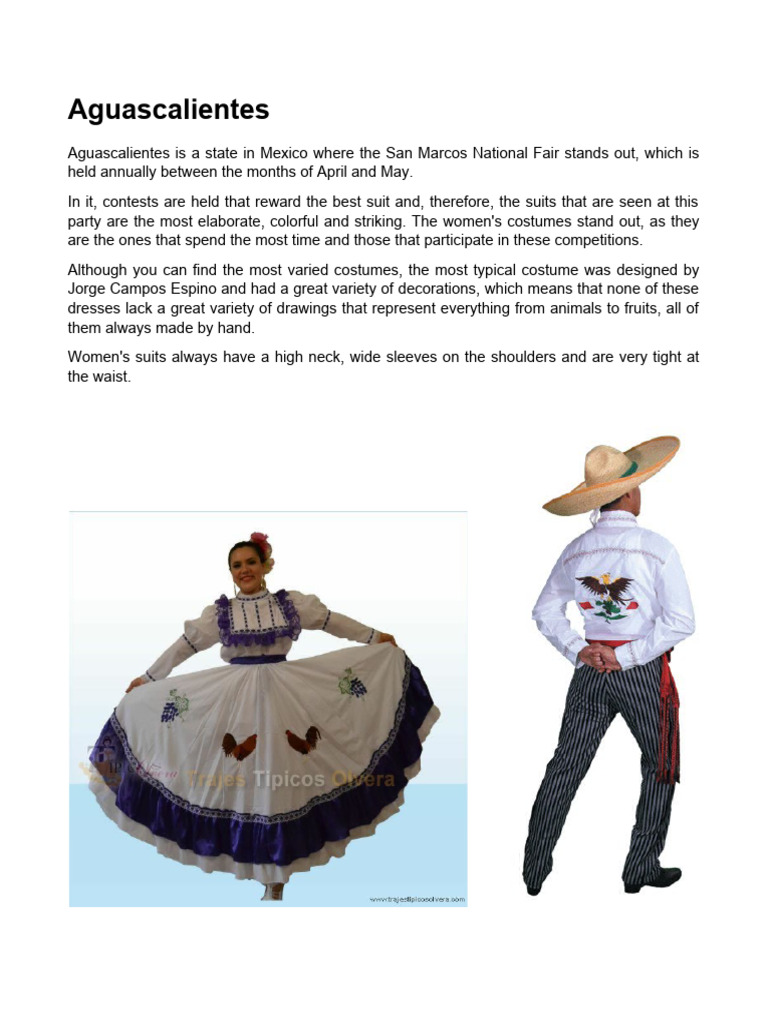 Typical Costumes of Mexico | PDF | Blouse | Embroidery