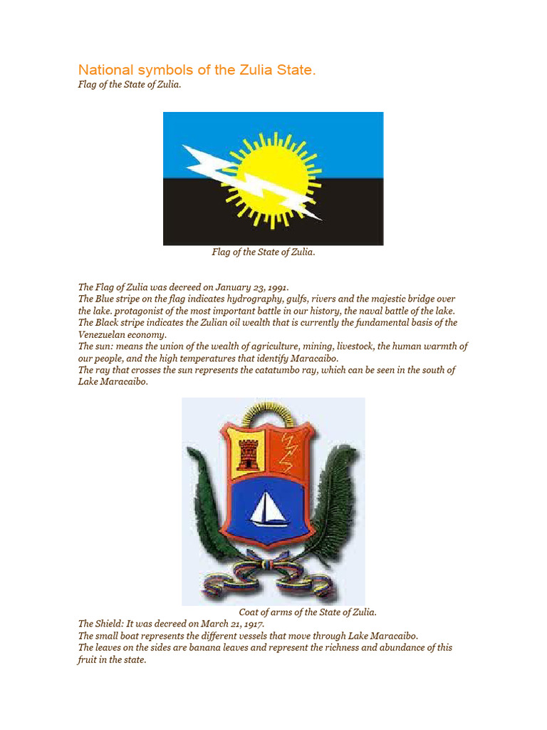 National Symbols of The State of Zulia | PDF | Poetry