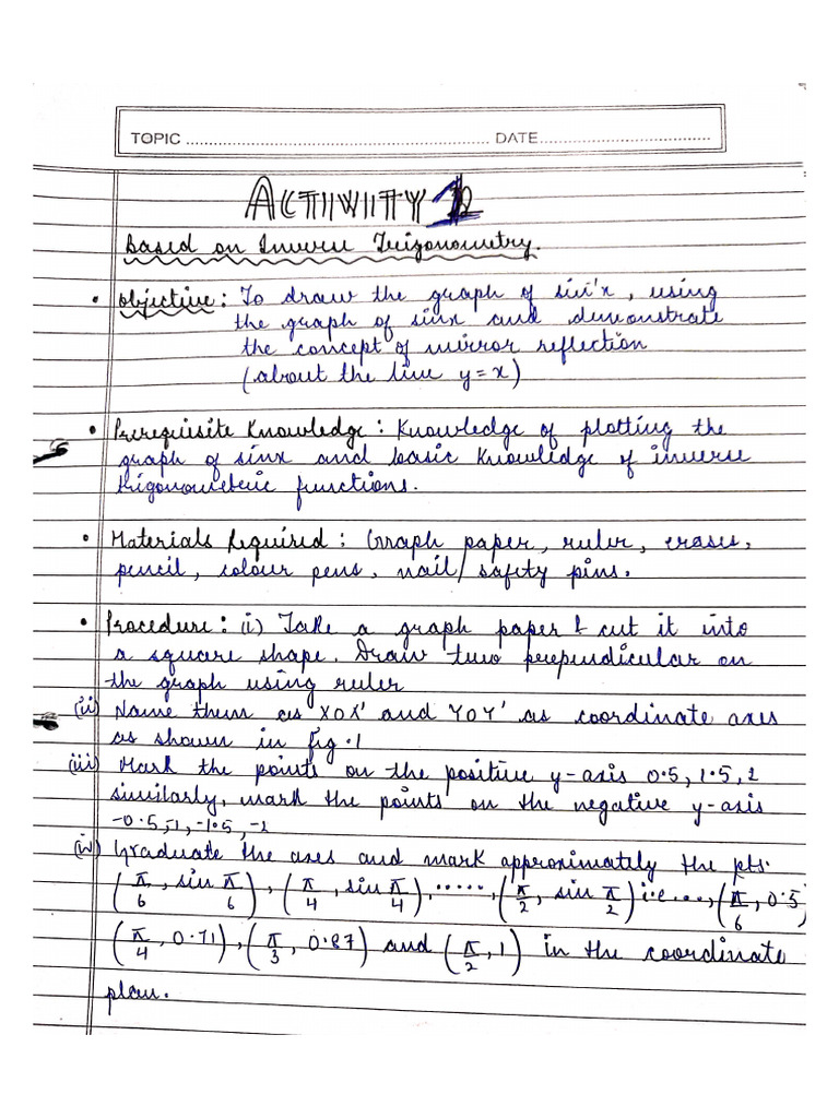Class 12 Project Work Activity 1 To 5 | PDF