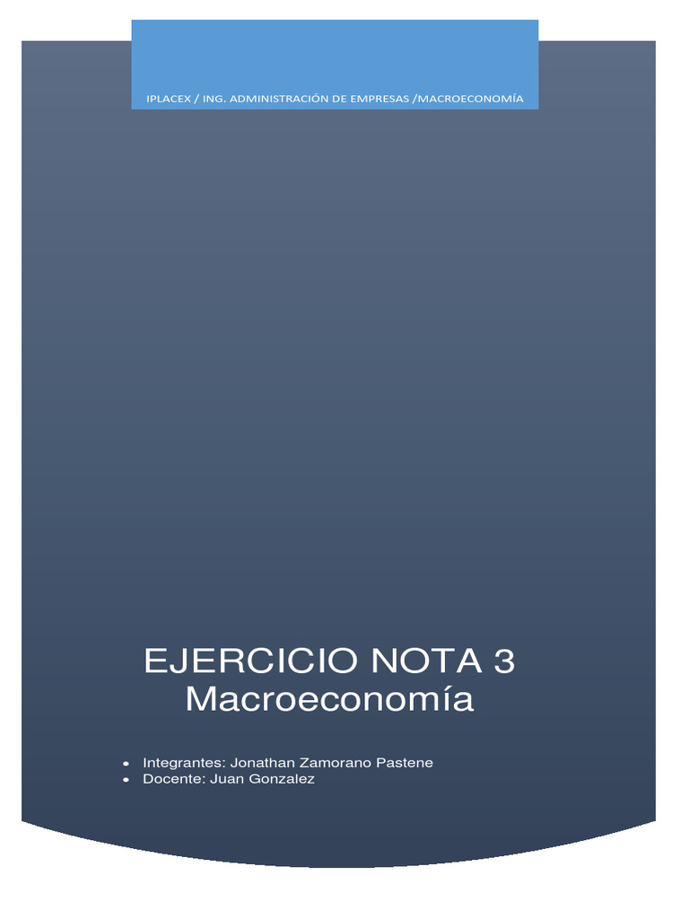 Informe Macroeconomia | PDF | Inflación | Producto Interno Bruto