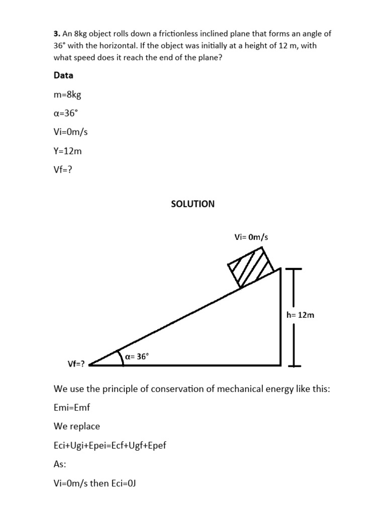 Mechanical Energy Calculations in Physics | PDF | Potential Energy ...