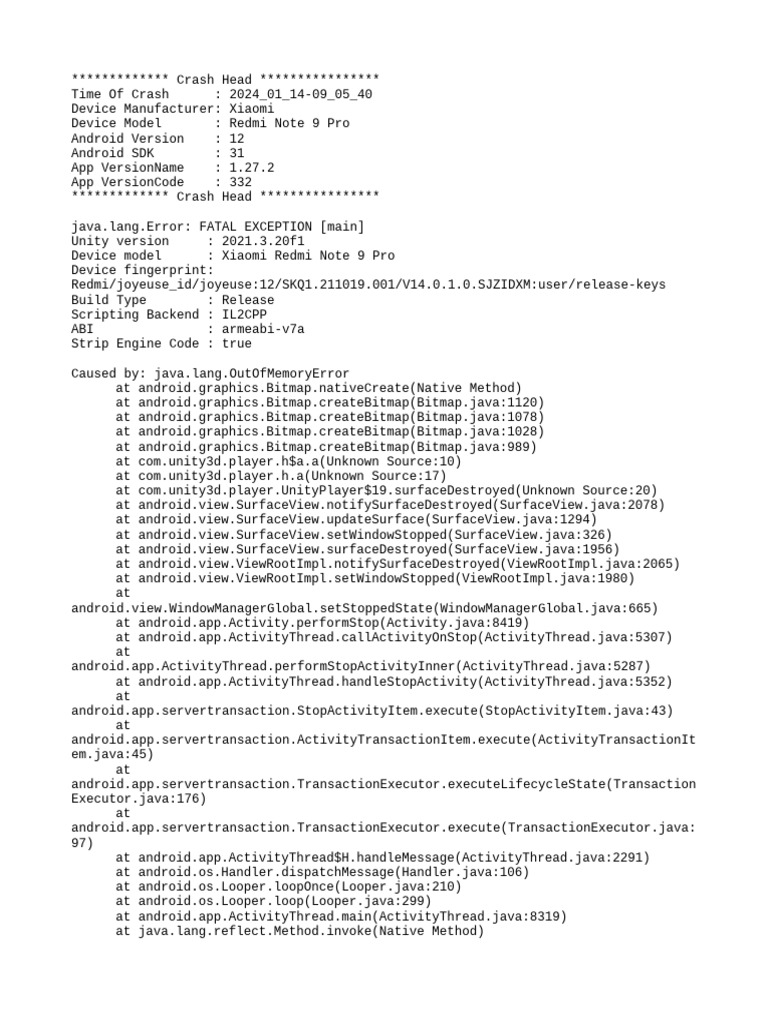 Mod Menu Crash 2024 01 14-09 05 40 | PDF | Java (Programming Language) | Android (Operating System)