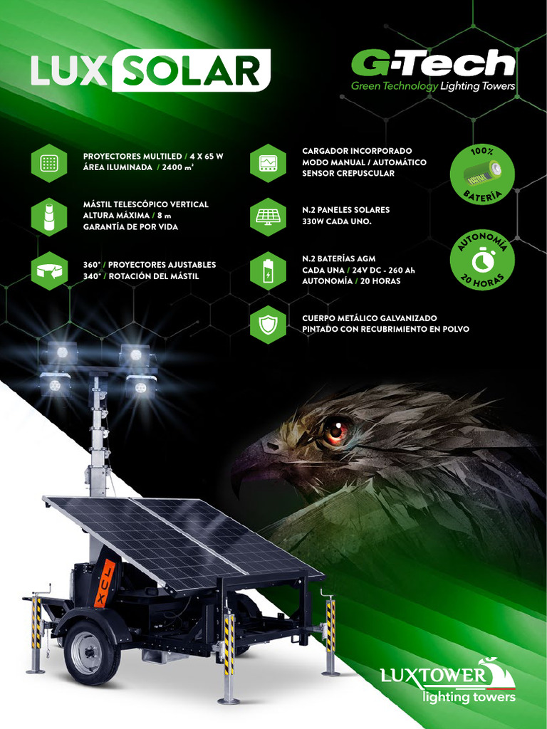 Technical Sheet Lux Solar | PDF | Conversión de energía | Electricidad
