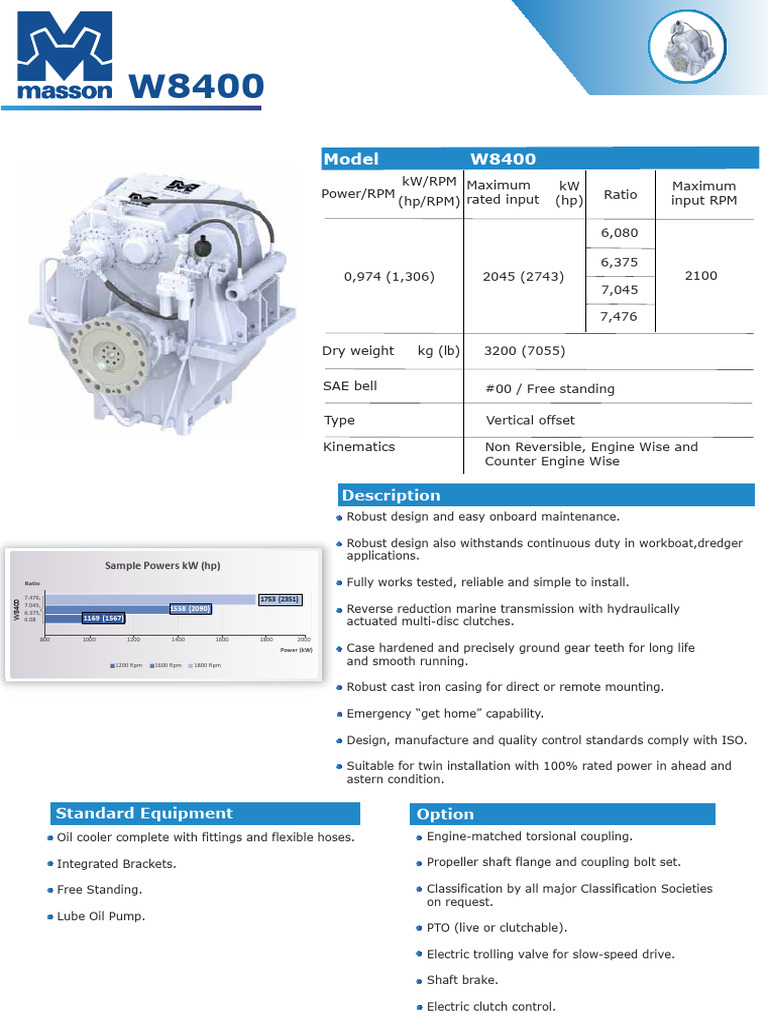 W8400 Model: Description | PDF | Horsepower | Vehicle Technology