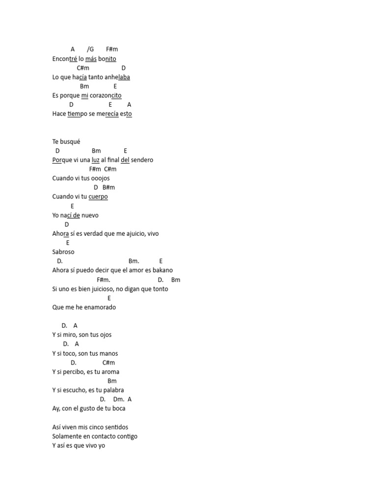 Mis Cinco Sentidos | PDF