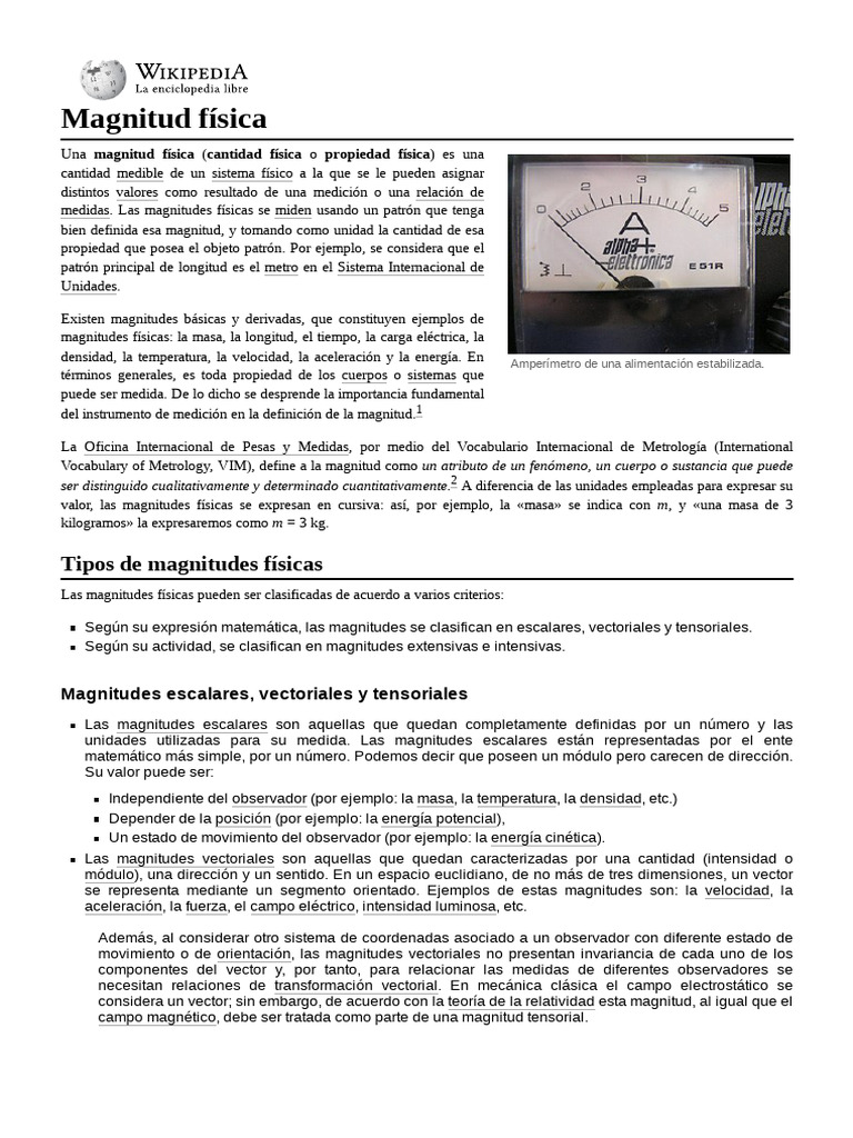 Magnitud Física | PDF | Vector Euclidiano | Relatividad general