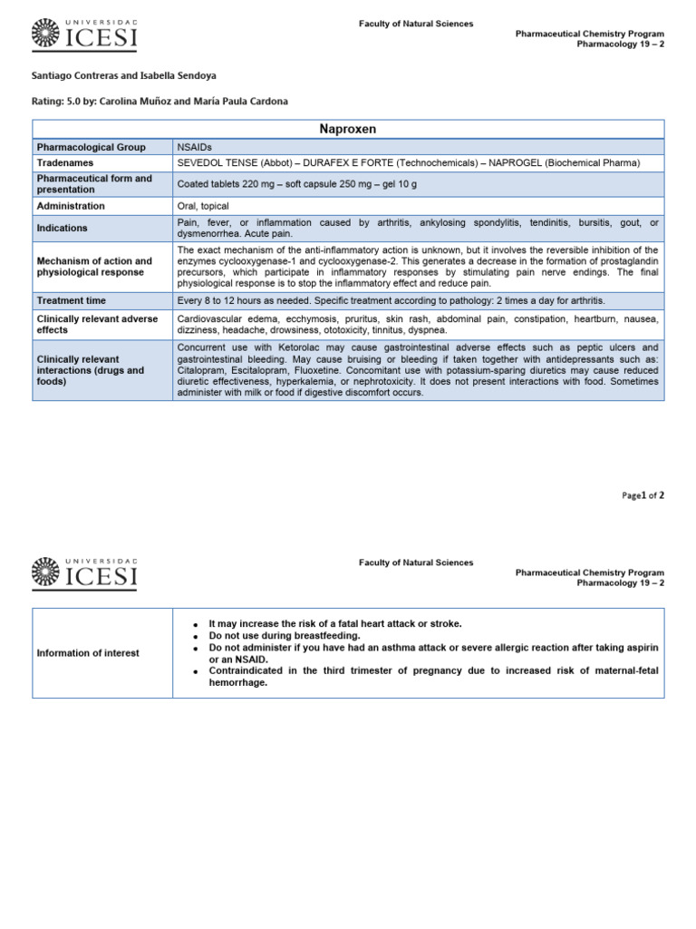 Sevedol Tense: Uses and Risks | PDF | Nonsteroidal Anti Inflammatory ...