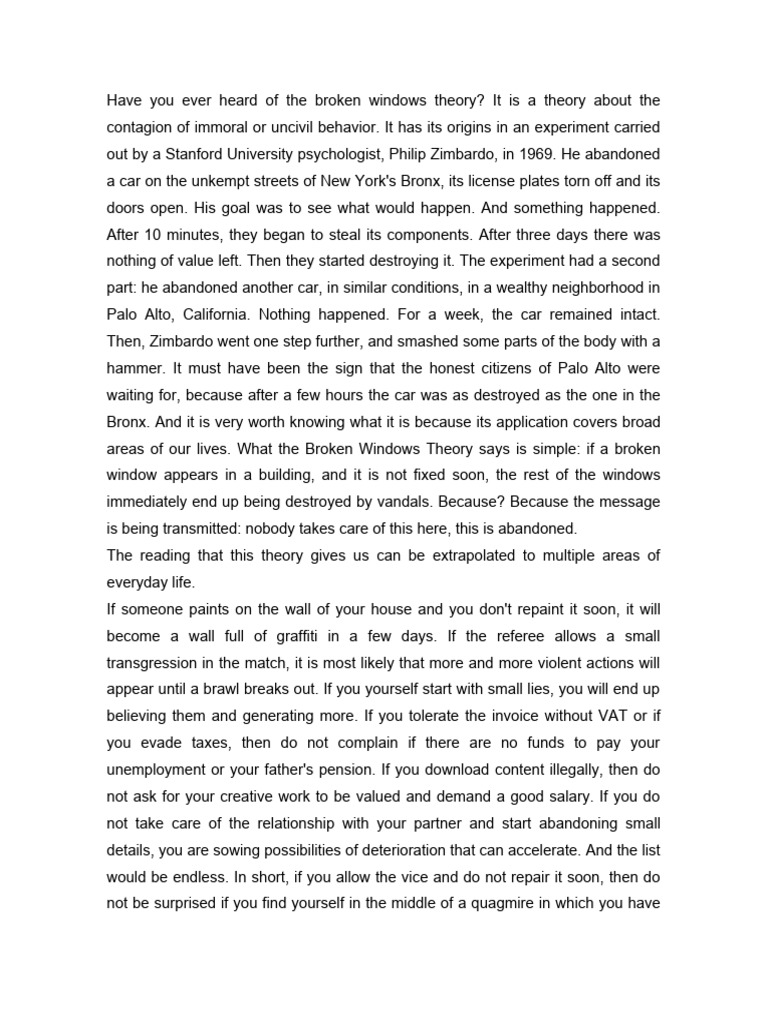 Broken Windows Theory Explained | PDF | Crimes | Crime & Violence