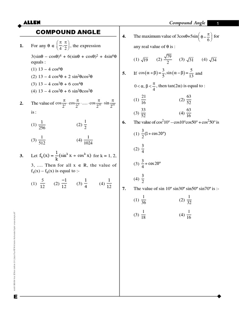 Compound-Angle (2) | Download Free PDF | Triangle Geometry | Euclid