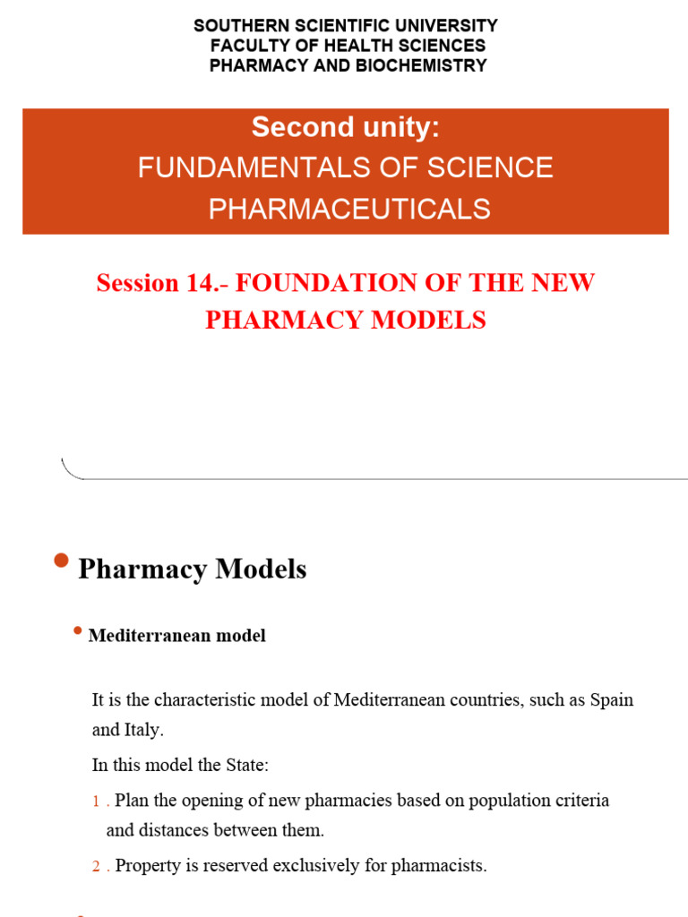 Session 14 Fundamentals of New Pharmacy Models. | PDF | Pharmacy ...