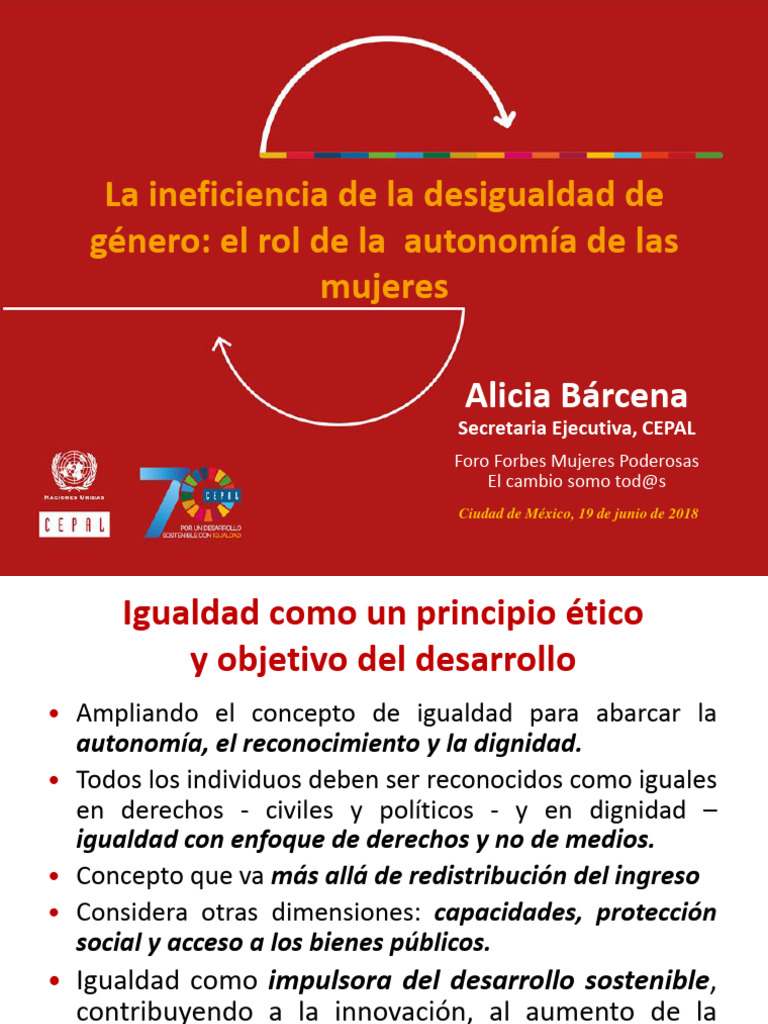 La Ineficiencia de La Desigualdad Con Perspectiva de Genero | PDF ...