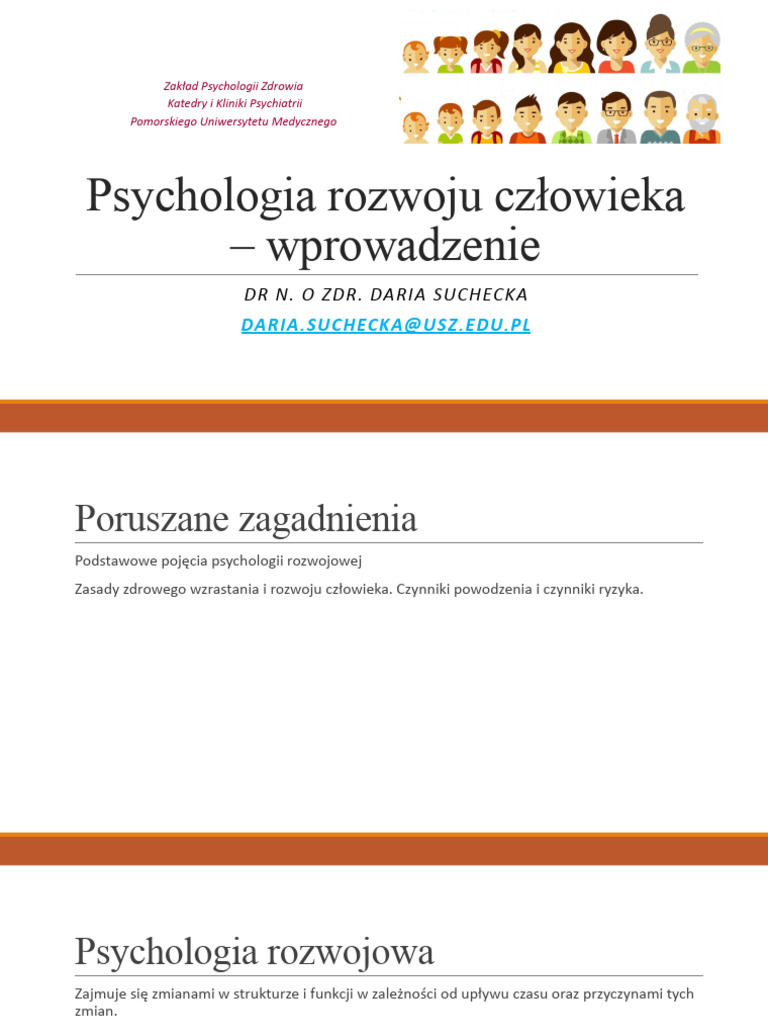 Psychologia Rozwoju Czowieka - Wprowadzenie | PDF