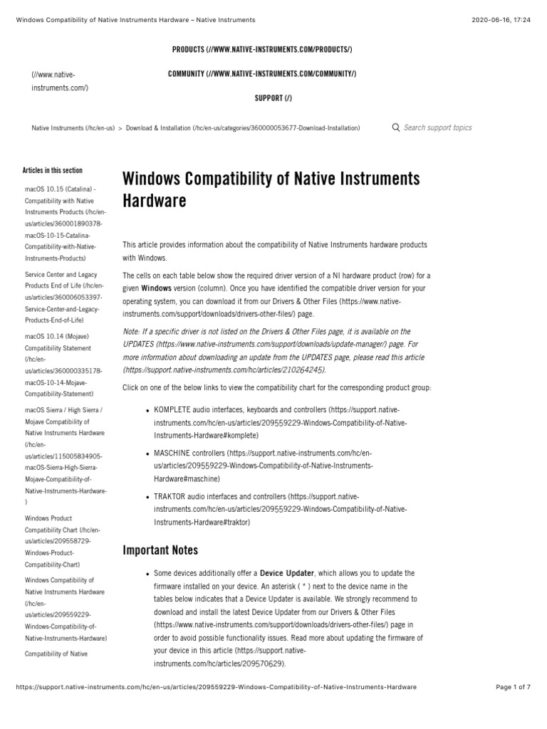 NI Hardware Compatibility Windows | PDF | Microsoft Windows | Windows Vista