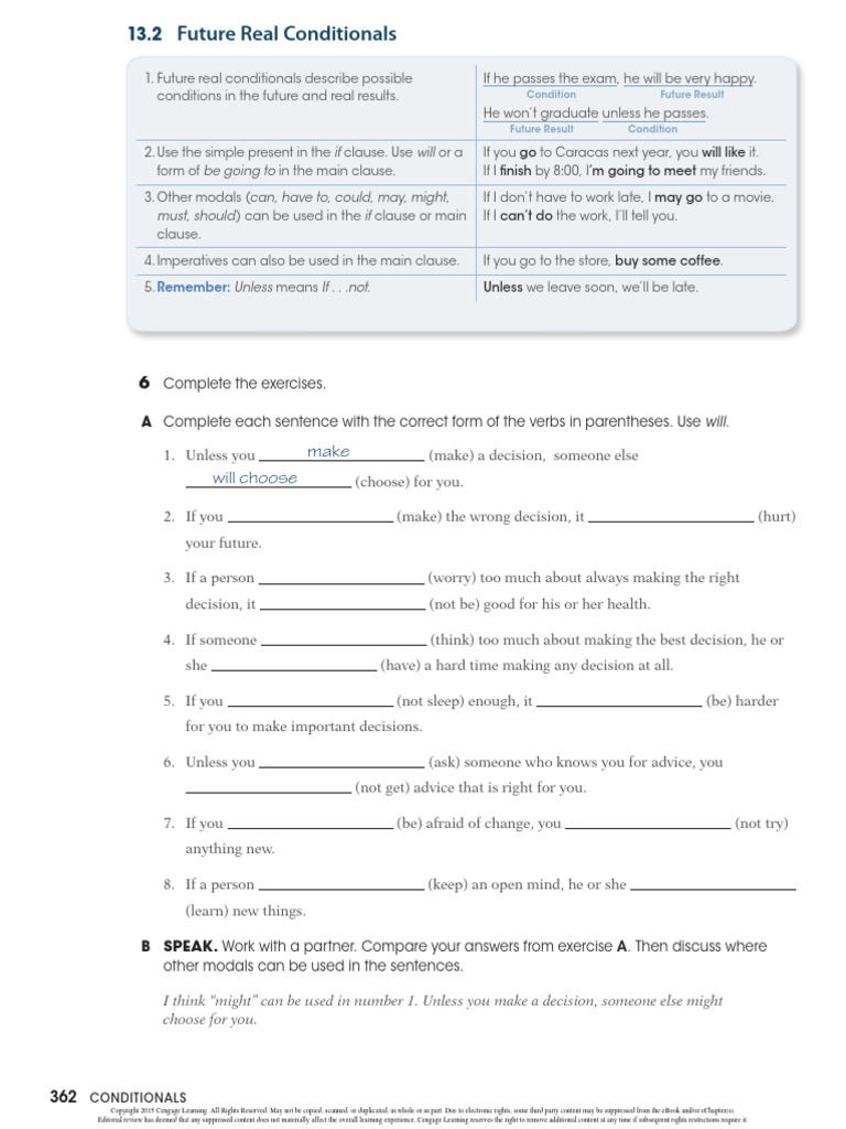 Future Real Conditionals Explained | PDF