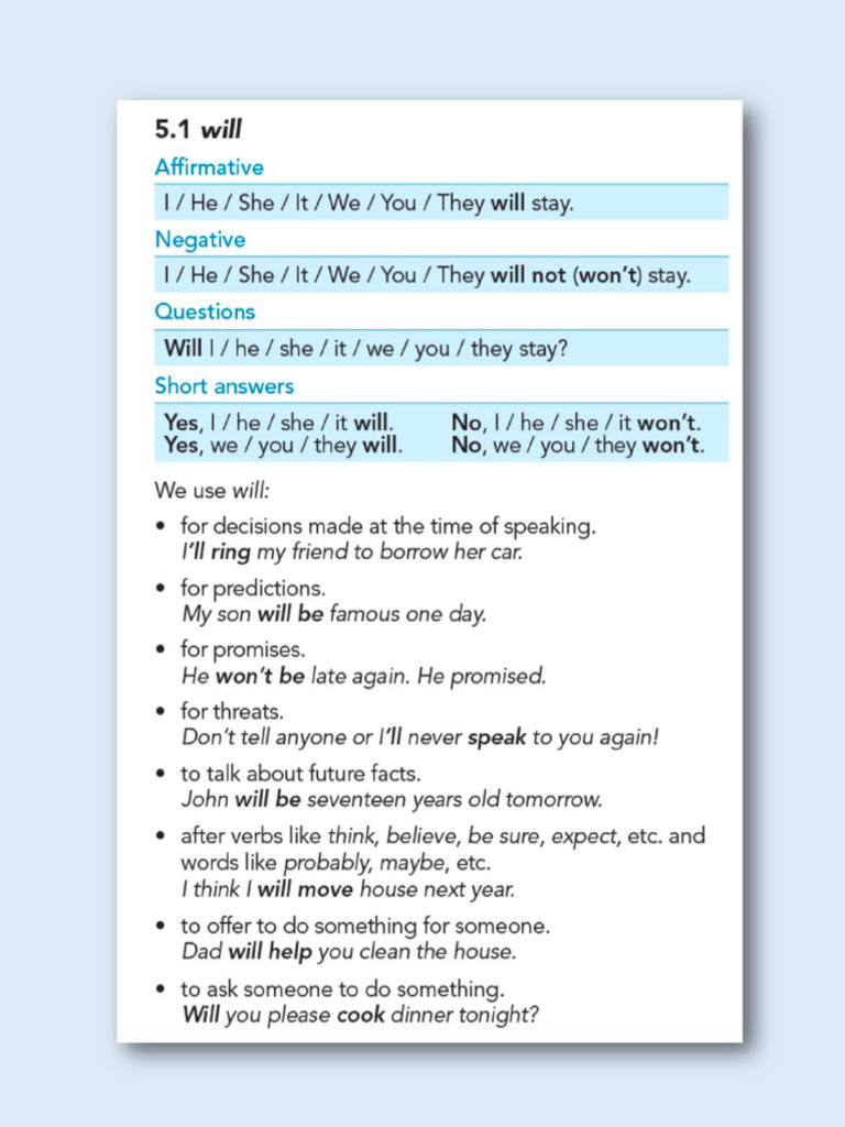 Will Vs Going To | PDF