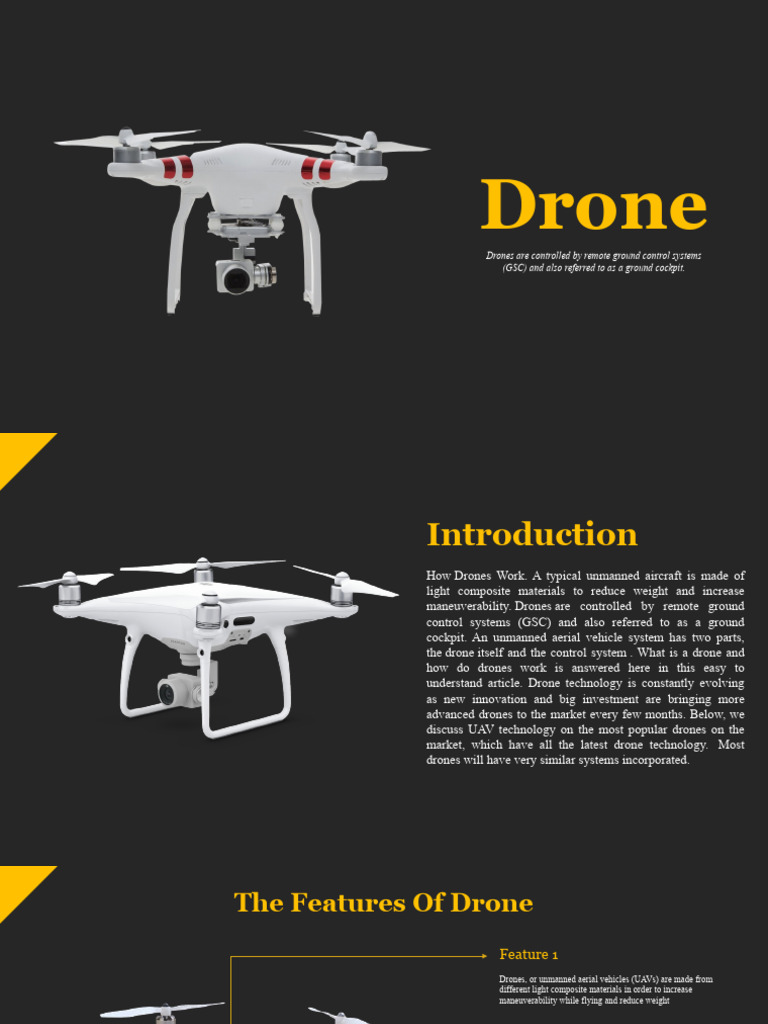 Slideegg 73854 Drone Powerpoint Templates Pdf Unmanned Aerial