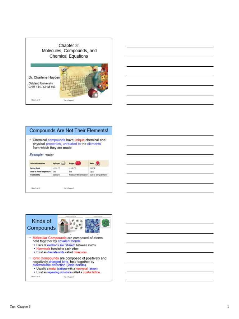 Tro 3rded Chapter3 CH FA14 | PDF | Chemical Compounds | Mole (Unit)