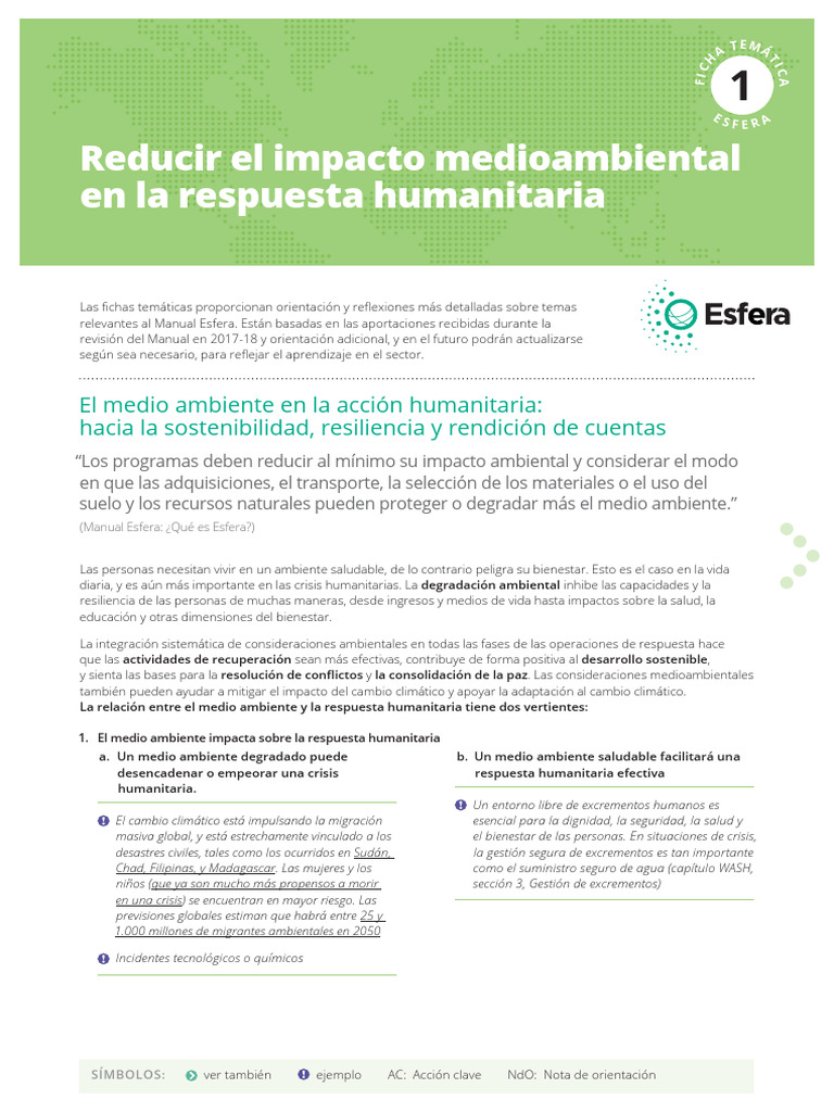 Environment Thematic Sheet SP | PDF | Entorno natural | Sustentabilidad