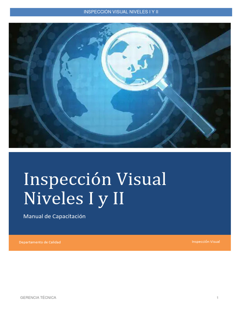 Manual de Inspeccion Visual Nivel 1 y 2 | PDF | Pruebas no destructivas ...