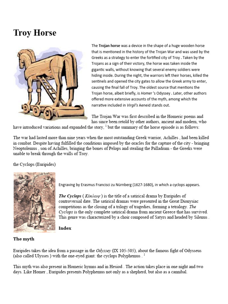 Troy Horse | PDF | Trojan War | Line (Geometry)