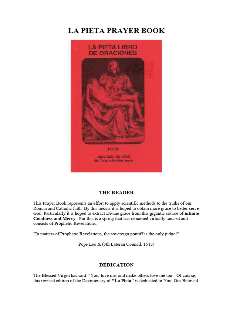 The Pieta Prayer Book | PDF | God The Father | Eucharist