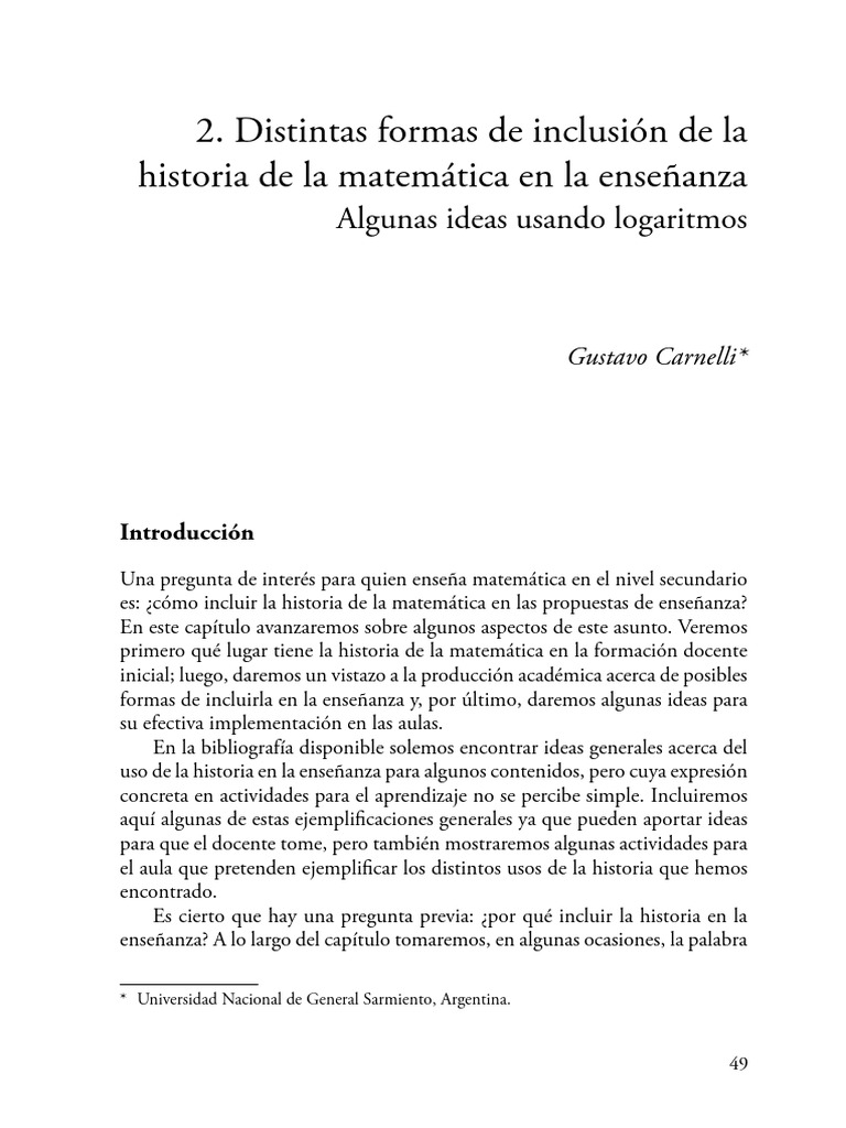 Capitulo 2 Educacion Matematica 2 Pdf Ph Logaritmo