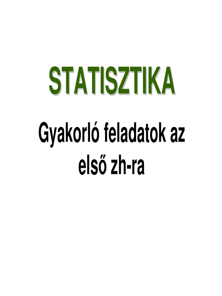 Statisztika I | PDF