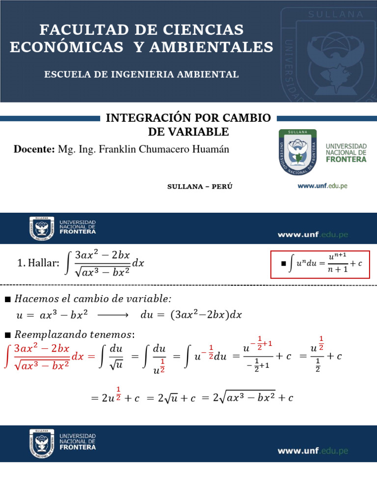 Integracion Por Cambio de Variable | PDF