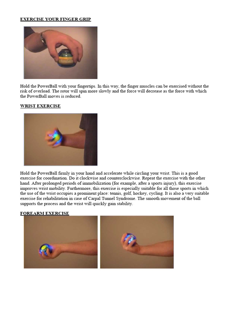 Exercises With The PowerBall PDF | PDF