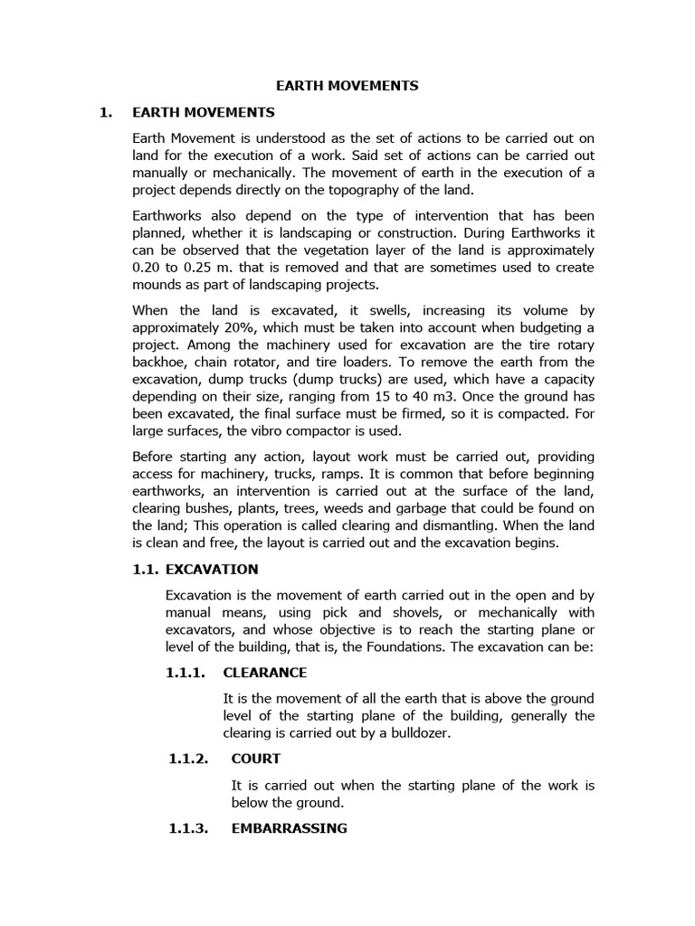 Report 1 - Earth Movement | PDF | Science & Mathematics