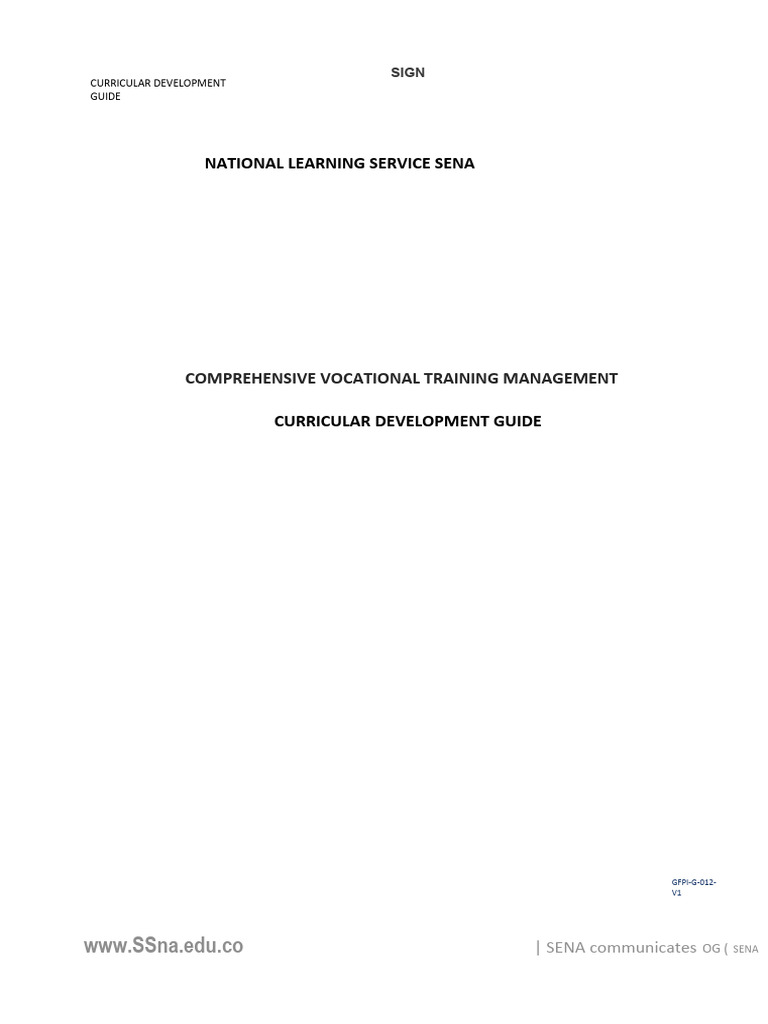 Curriculum Development Guide | PDF | Learning | Vocational Education