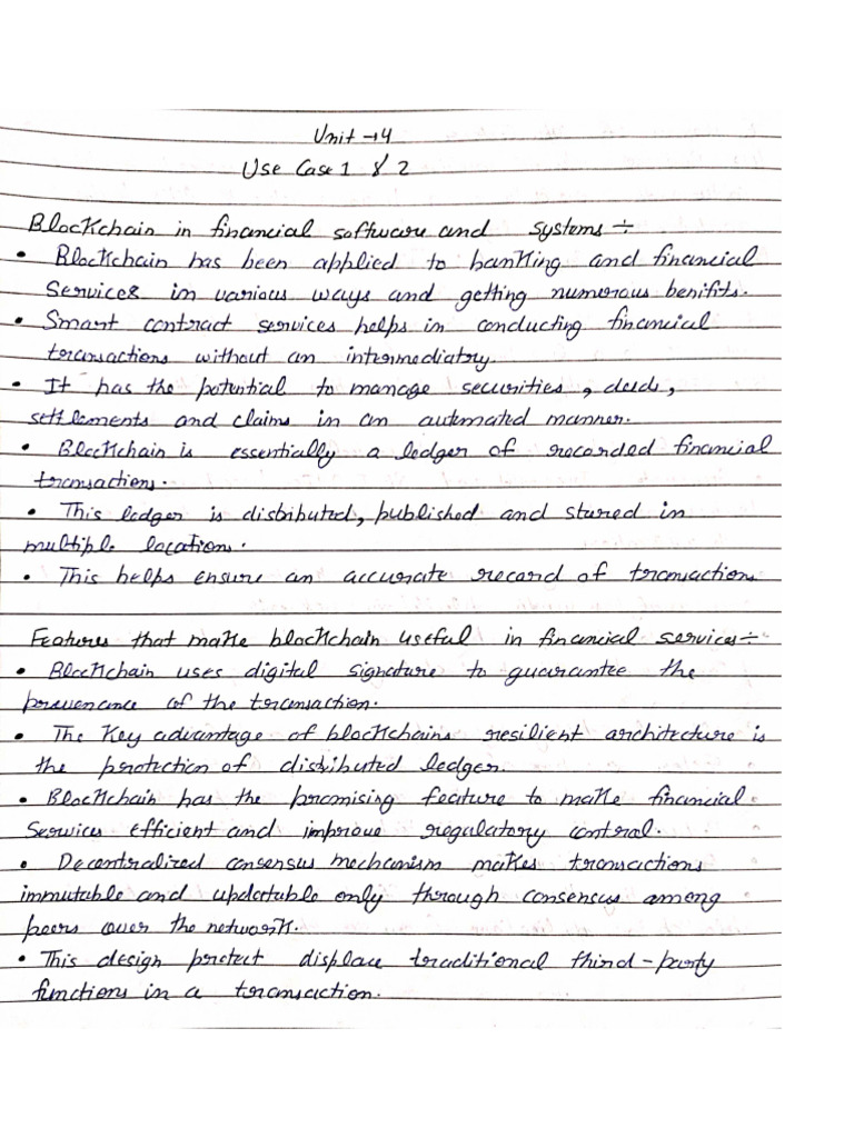 Blockchain Unit4 Notes | PDF