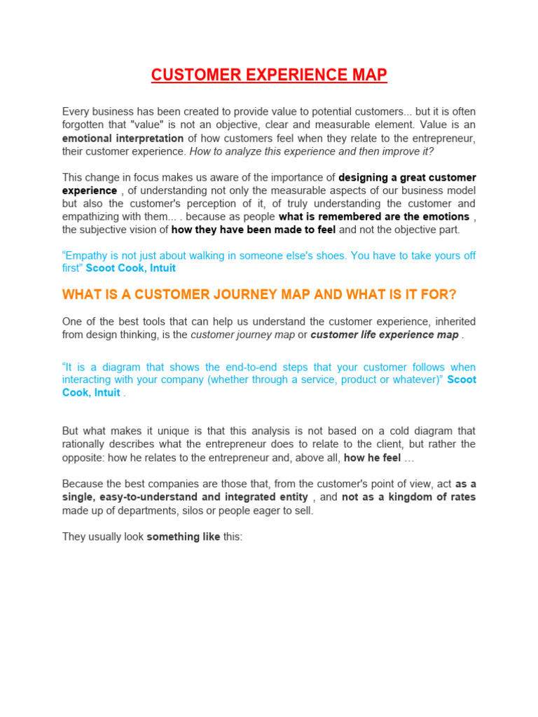 Customer Experience Map | PDF | Customer Experience | Experience