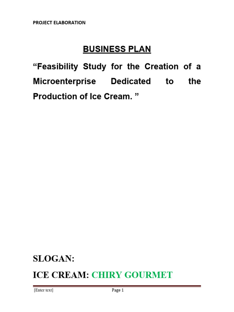 Ice Cream Business Plan | PDF | Competitive Advantage | Desserts