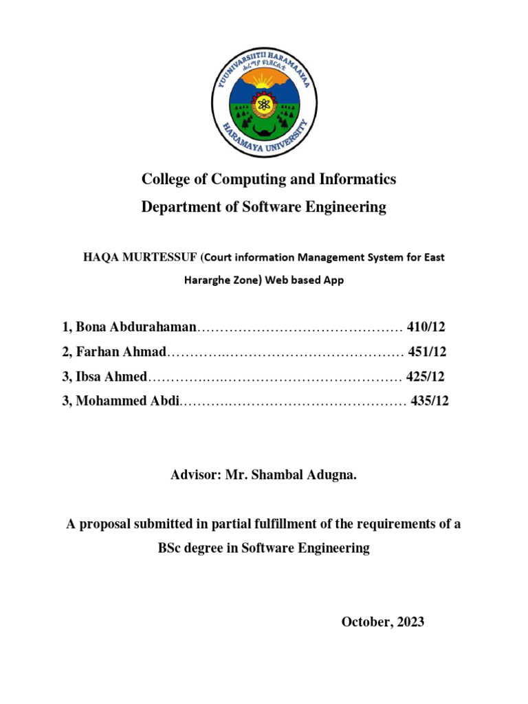 Web-Based Court Information Management System For East Hararghe Zone3 ...