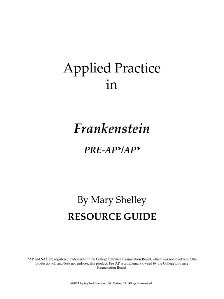 Applied Practice In. Frankenstein | PDF | Senses
