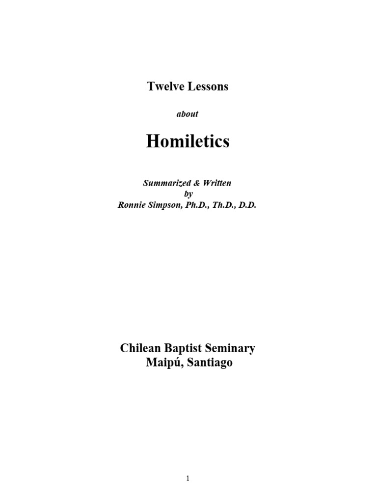 Homiletics | PDF | Sermon | Homiletics