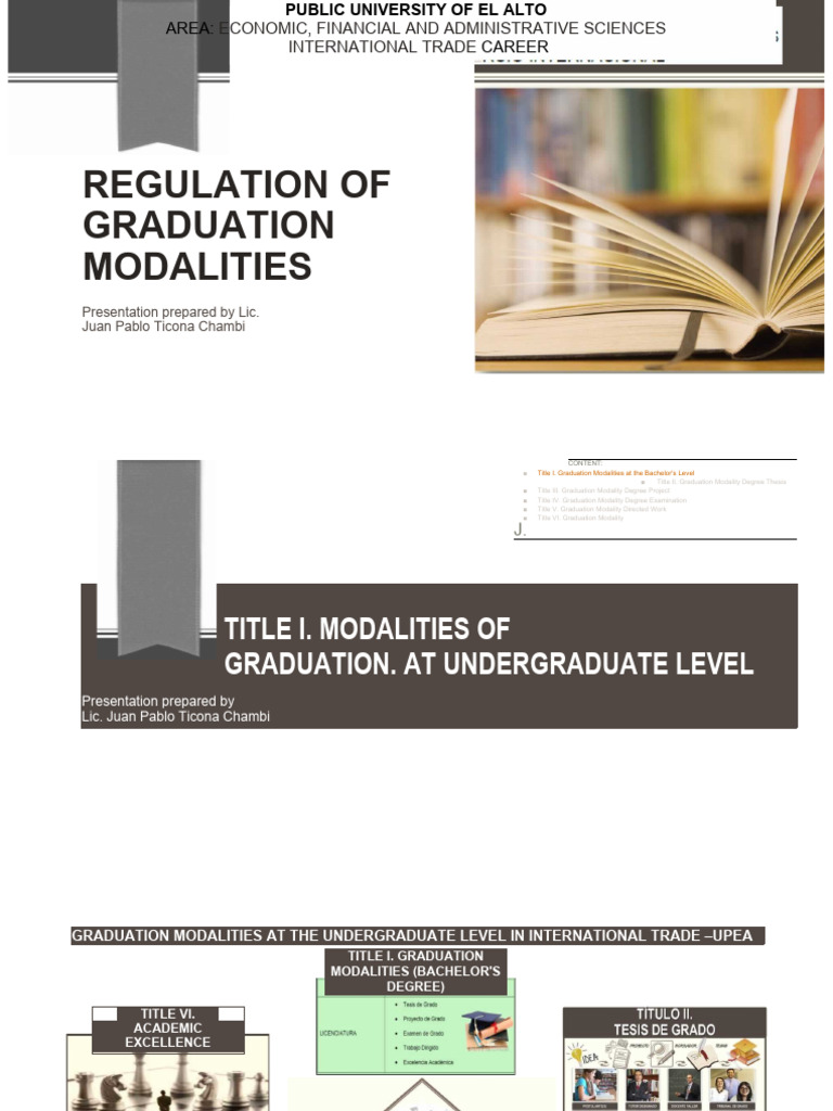 UPEA, International Trade, Graduation Modalities, Title 1 PDF | PDF ...