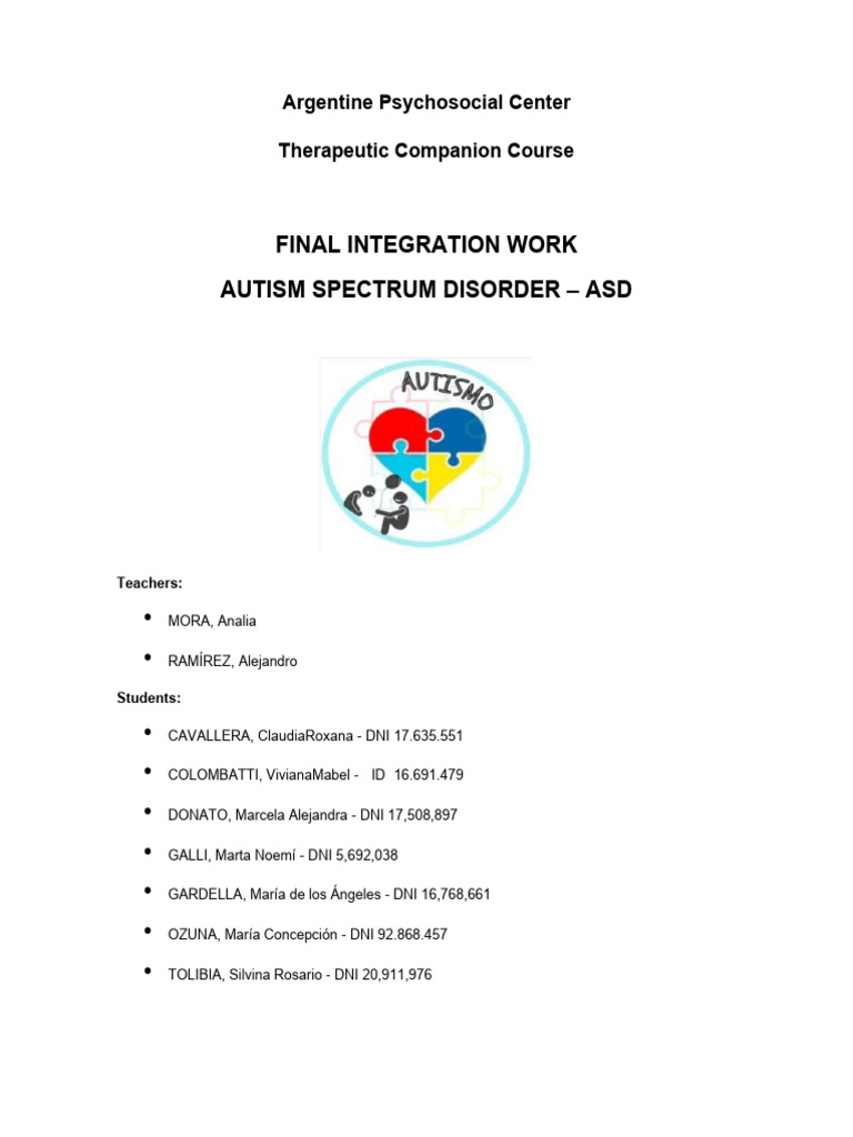 Tea Monograph | PDF | Autism Spectrum | Pervasive Developmental Disorders