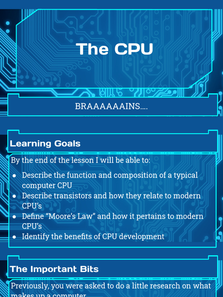 2 - The CPU | PDF | Central Processing Unit | Logic Gate