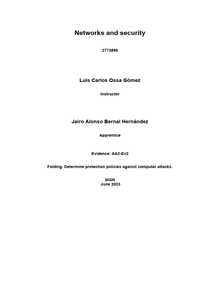 Folding. Determine Protection Policies Against Computer Attacks | PDF | Security | Computer Security